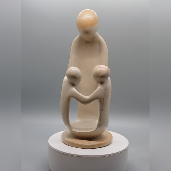 Handcarved | Art | Abstract Cream Family Sculpture | Poshmark